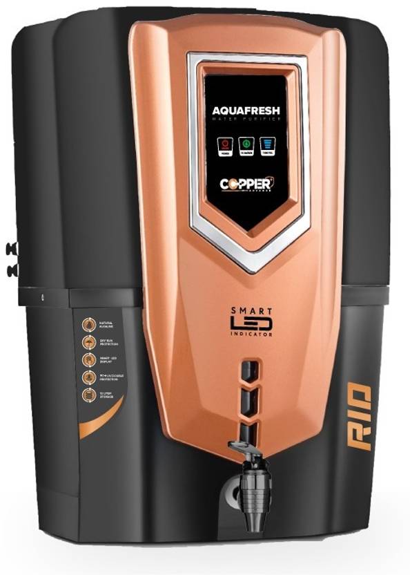 Aqua Fresh RIO C black LED COPPER+RO+UV+TDS 12 L electric borewell ...