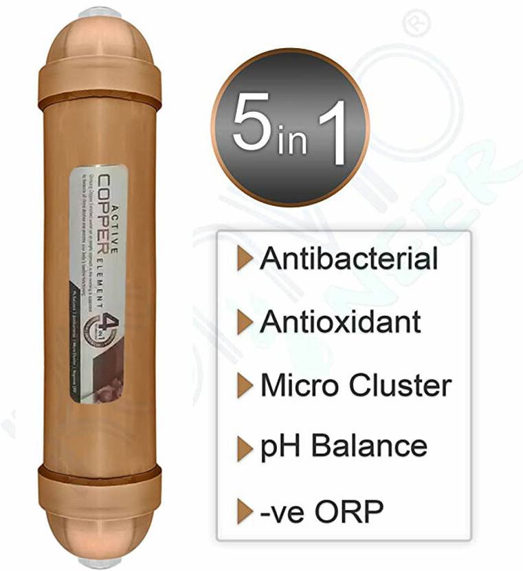 AquaDpure Active Copper 4 in 1Mineral Filter Cartridge for 12 L RO + UV ...