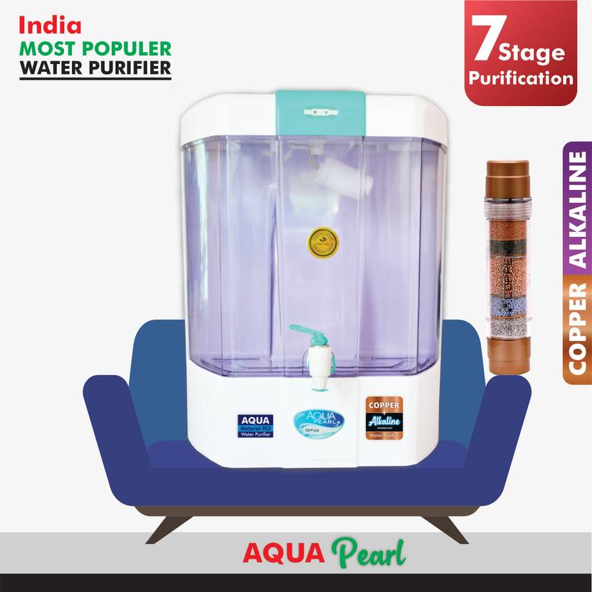 AQUA Pearl Copper Alkaline RO + UV + TDS Water Purifier 12 L RO + UF ...