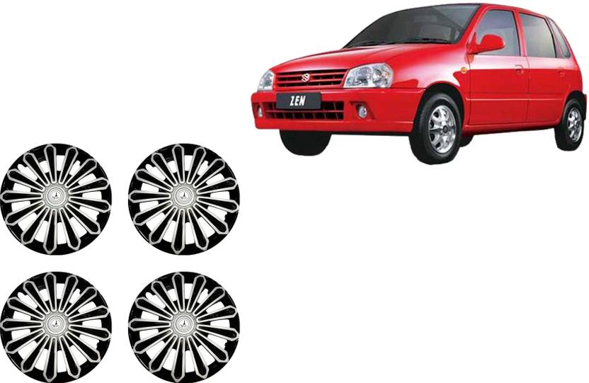 ALPINEZO CAR WHEEL CAP/WHEEL COVER FINCH DEGINE "SILVER_BLACK" 12 INCH ...