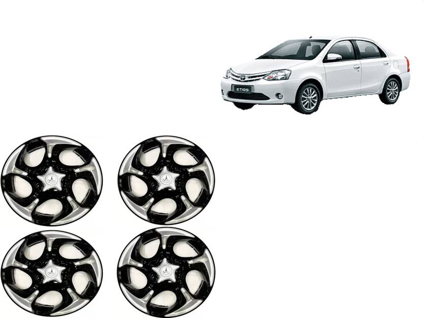 ALPINEZO CAR WHEEL CAP/WHEEL COVER HAWK DC-B DEGINE "SILVER_BLACK" 15 ...