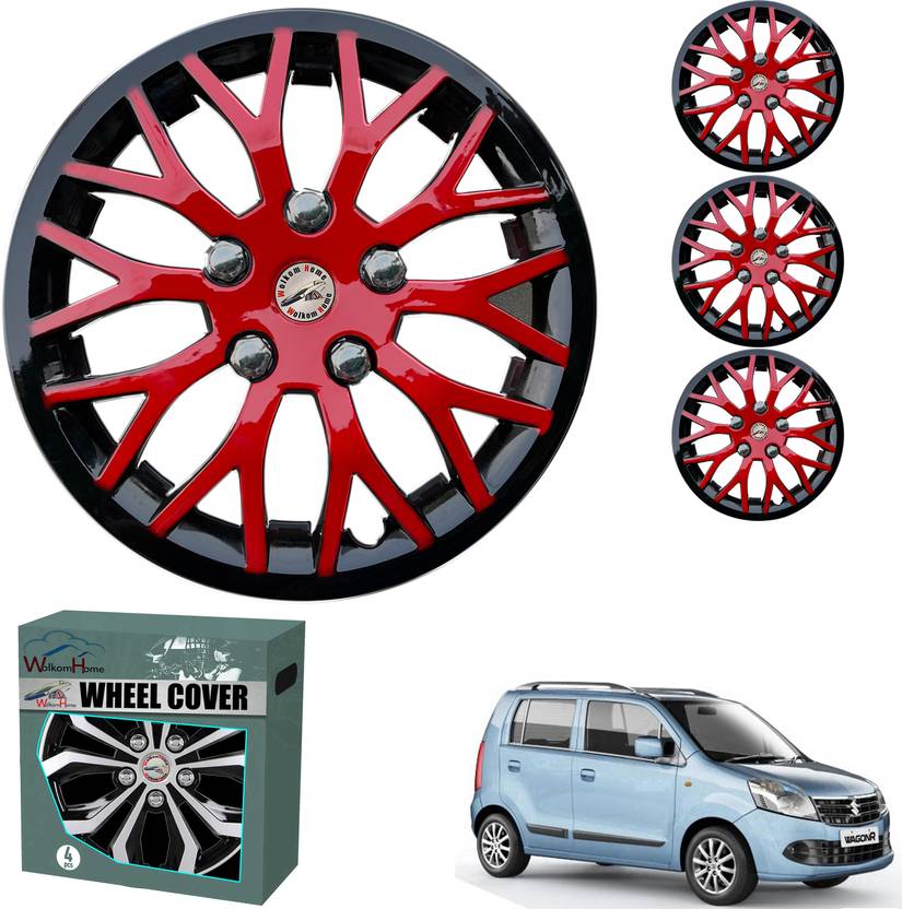 WolkomHome Car accessories Wheel cap, Hub Cap Phonix Black Red 13 Inch ...