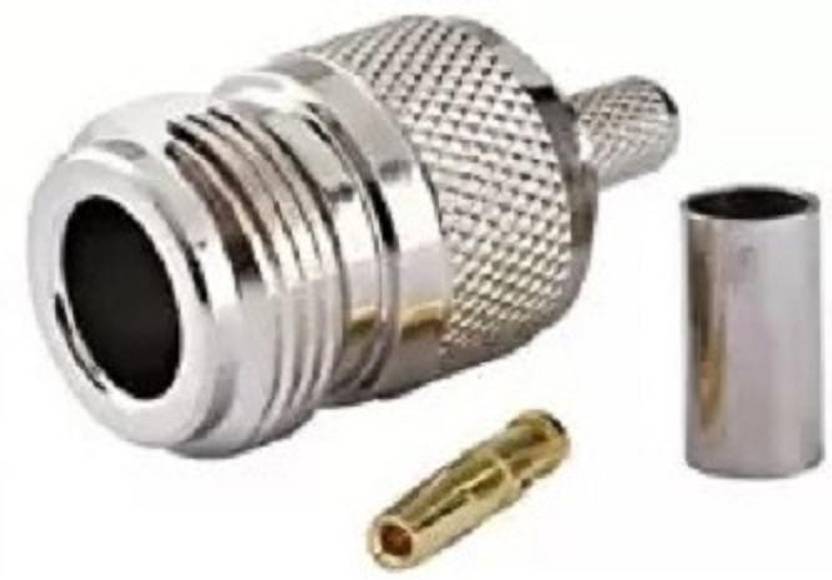 tech nvi N Female Crimp Connector for RG58 RG142 LMR200 Coaxial Cable Indoor, Outdoor Wire ...