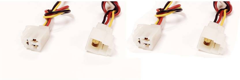 ERH India 2 Pair Wire Connector Male Female Socket 3 Pin Wire Connector ...