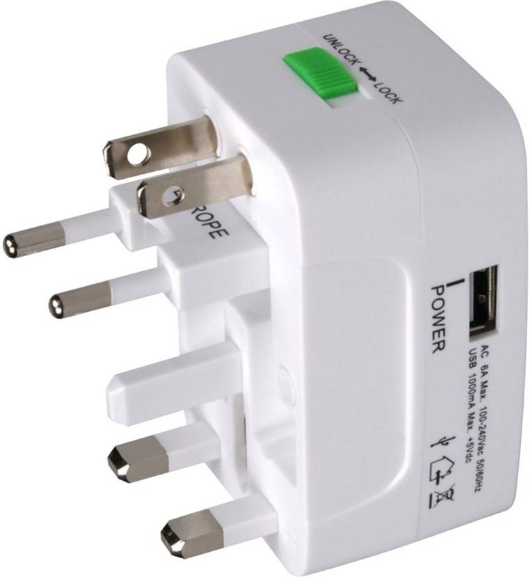 GUGGU qwi_2294_Worldwide Travel Adapter 2 USB Charger Ports with ...