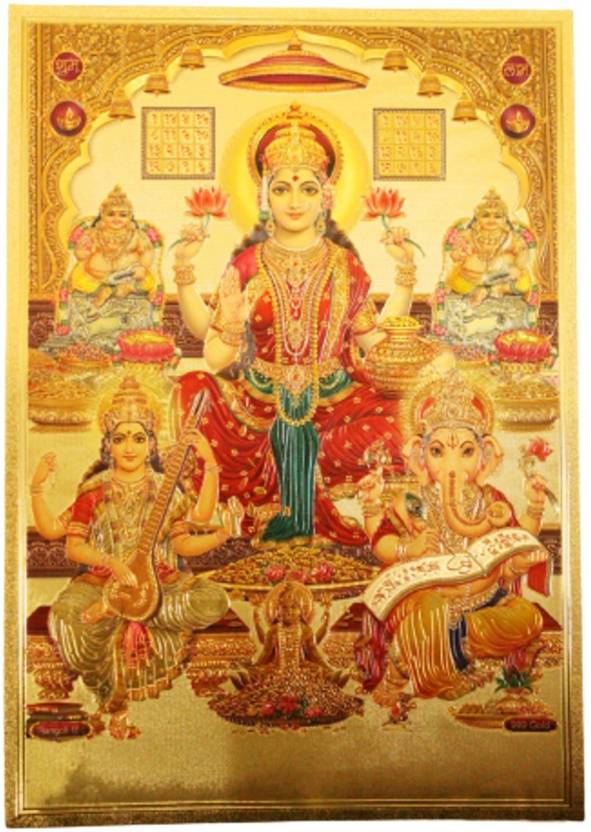 ANNORAINTERNATIONAL laxmi ganesh saraswati sticker for home,Diwali ...