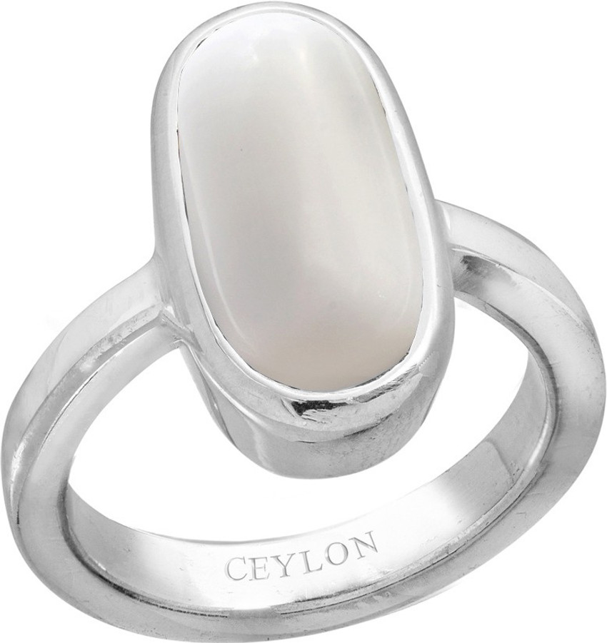 White Coral Stone Ring