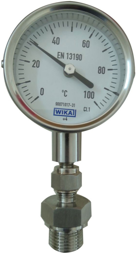 Wika Model Bi-Metal Thermometer, 0/250 °F/°C, 1/2 NPT ZZ,, 43% OFF