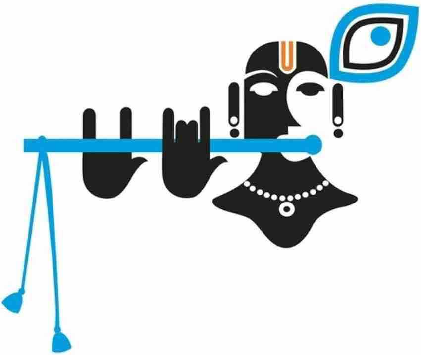 Krishna Flute With Peacock Feather Clipart
