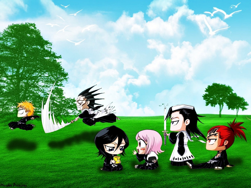 Kenpachi Zaraki And Yachiru Chibi