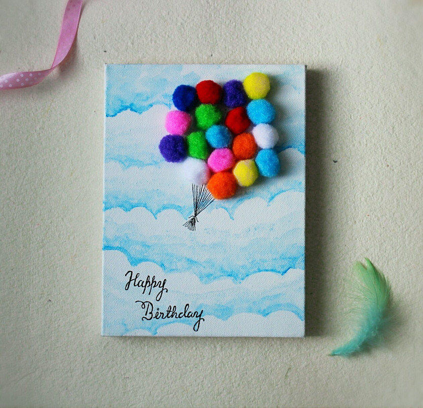 Happy Birthday Painted Canvas