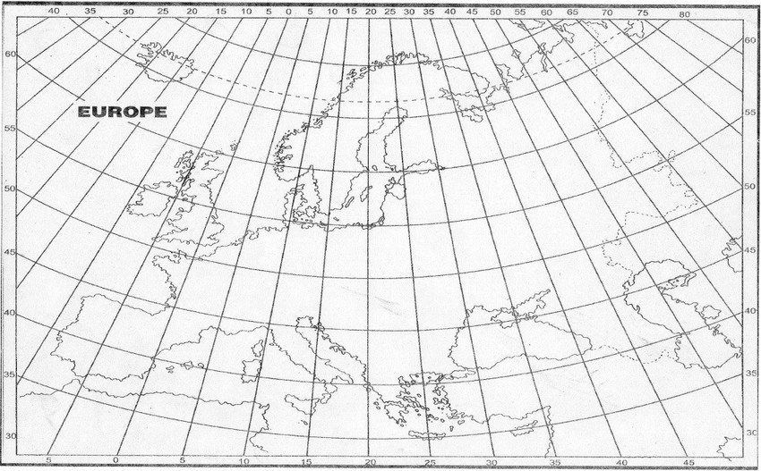 Map Of Europe Physical Blank