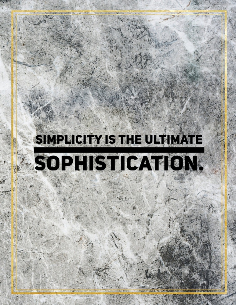 Simplicity Is The Ultimate Sophistication Cover