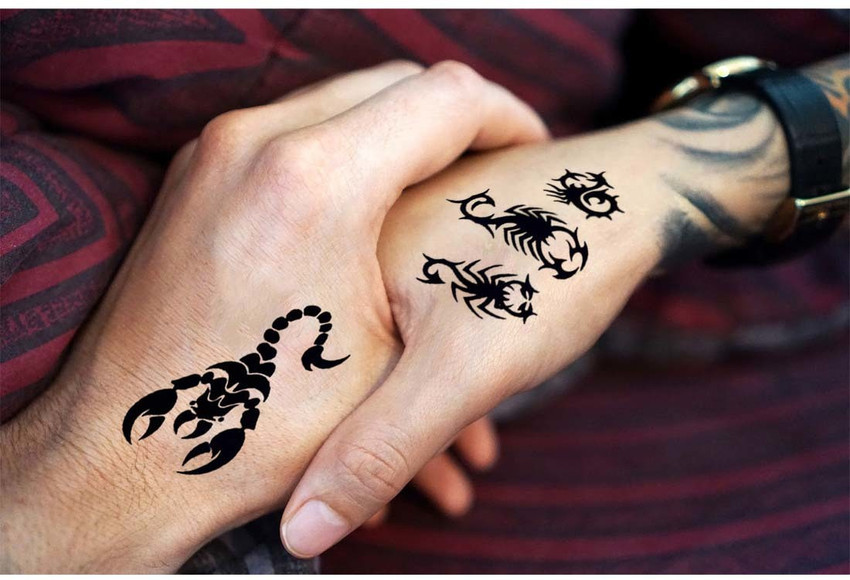 Scorpio Symbol Tattoo On Hand