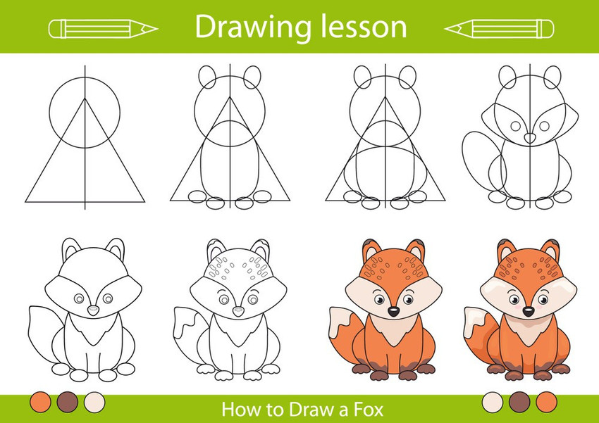 How To Draw A Fox For Kids