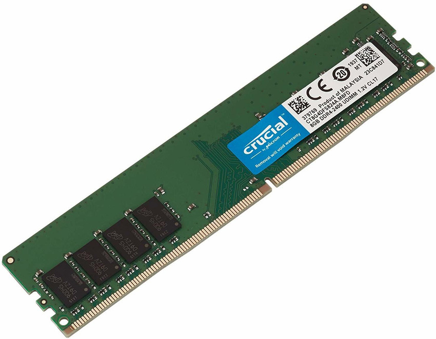 Crucial 8GB DDR4 2400 MHz UDIMM Memory Module CT8G4DFS824A