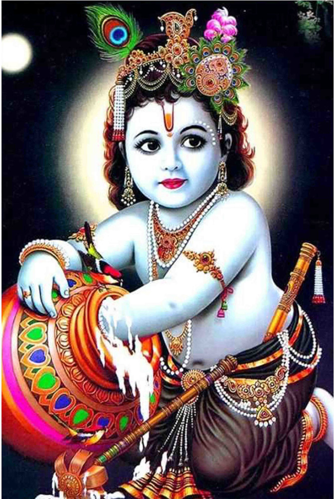 Lord Krishna Eating Butter Pictures