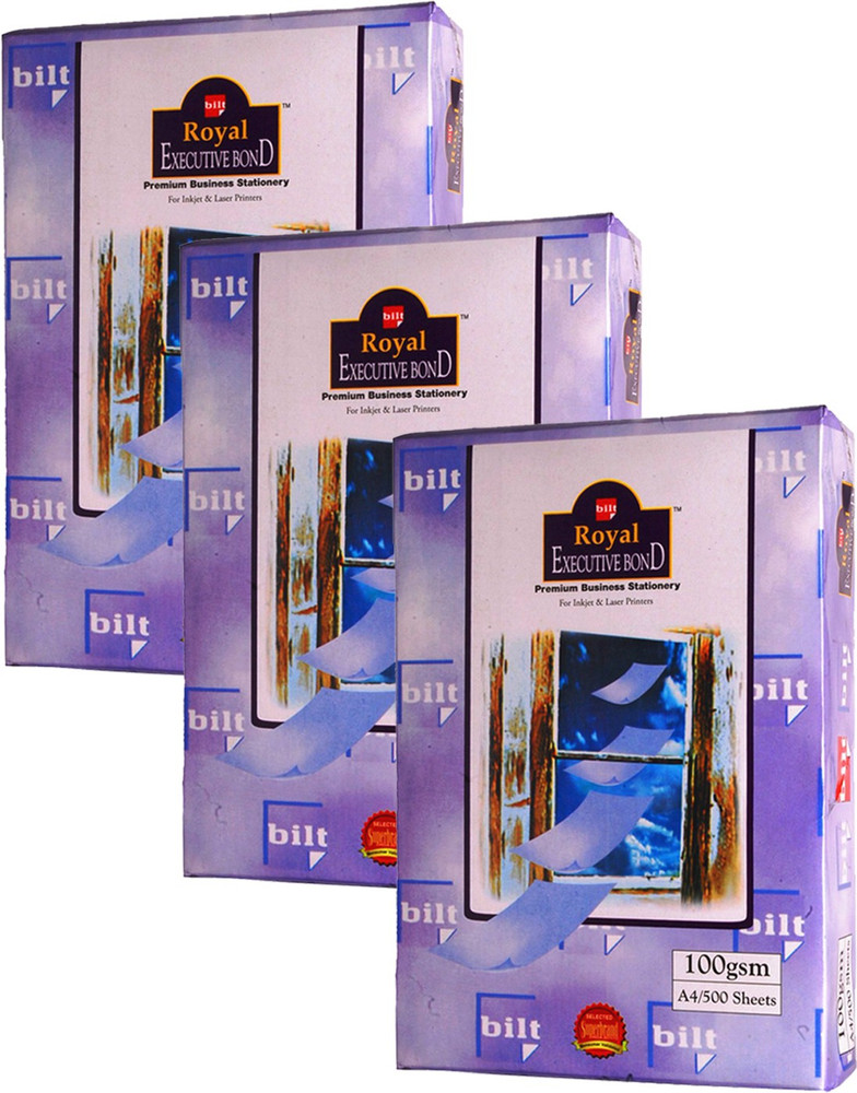 Bilt Royal Executive Bond Paper A4, 500 Sheets, 100 GSM,, 07/17/2023