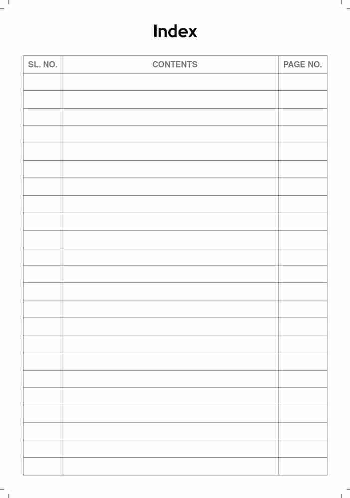 Blank Index Page For Project