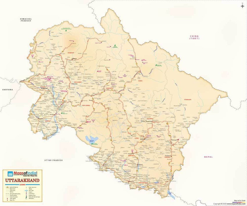 Uttarakhand Map Political
