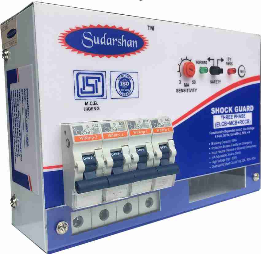 Buy SUDARSHAN Single Phase Pole ELCB RCCB ISI Marked MCB 32, 60% OFF