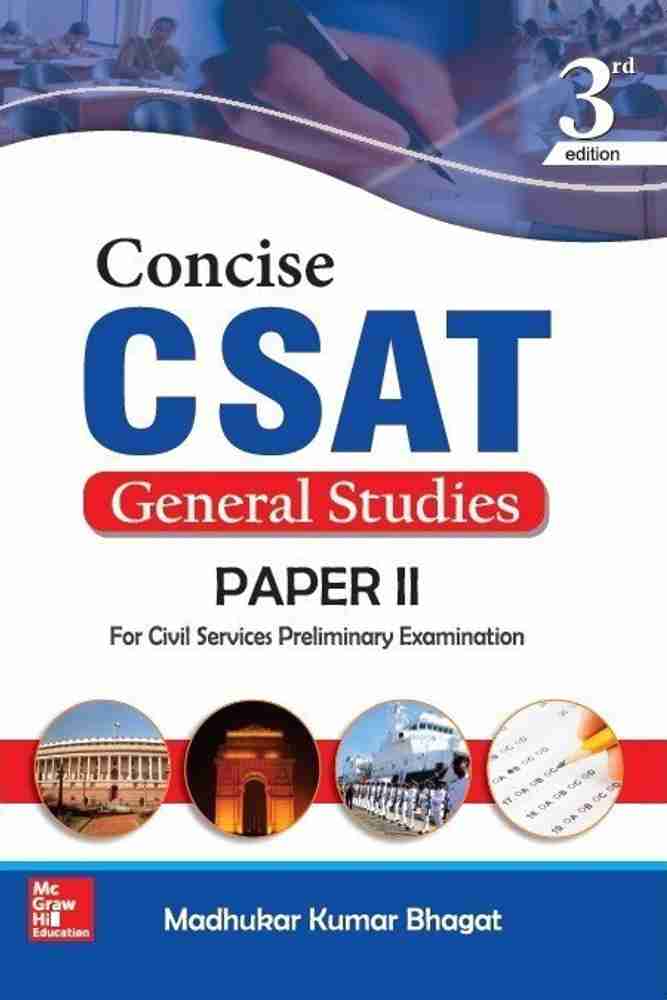 CONSICE CSAT PAPER MADHUKAR KUMAR BHAGAT Upsc Civil, 54% OFF