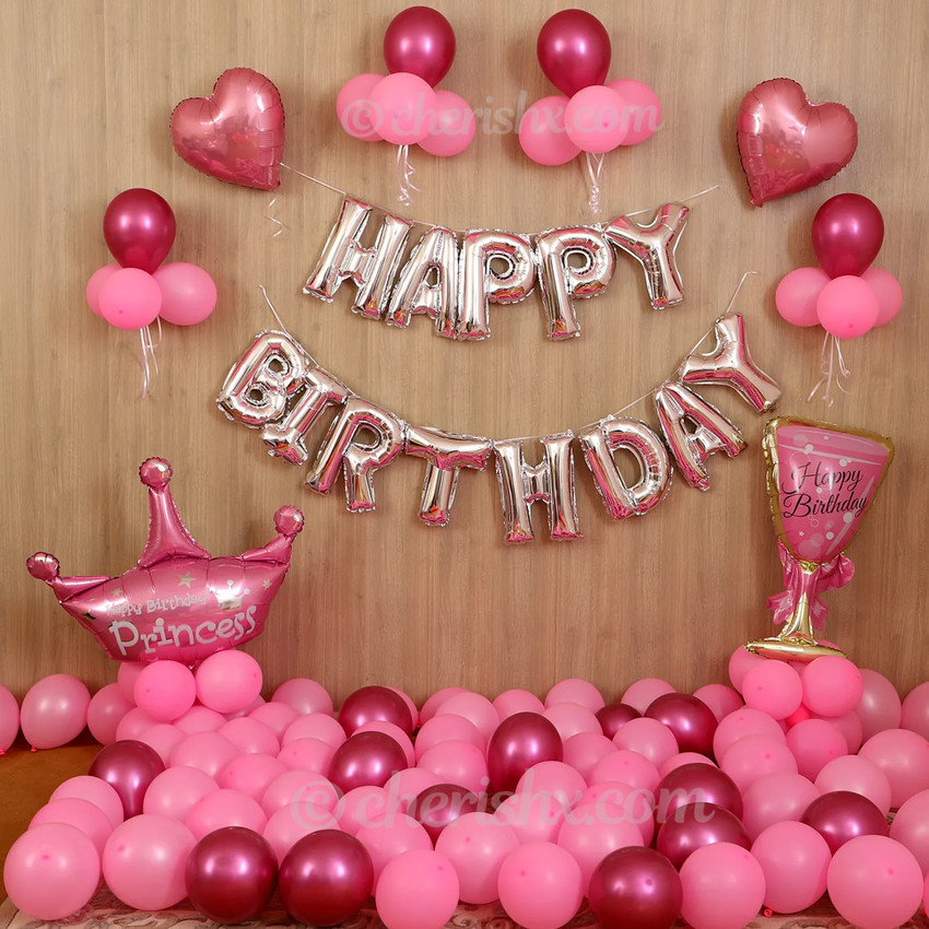 Happy Birthday Pink Balloons
