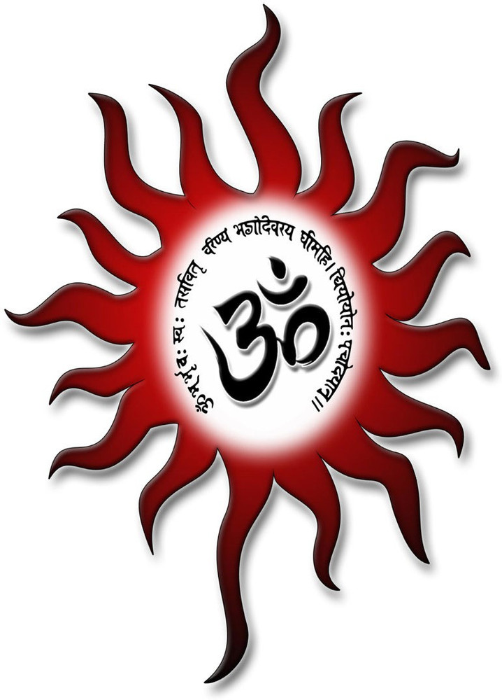 Om With Sun Tattoos