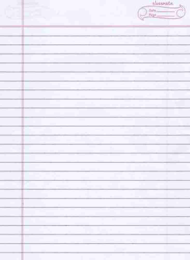 Classmate Blank Index Page