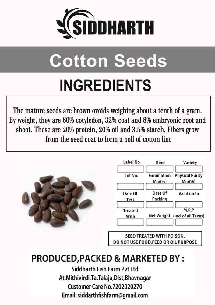 Cotton Seeds Packets