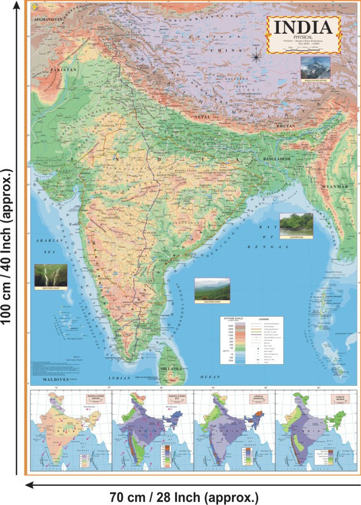 india physical map upsc