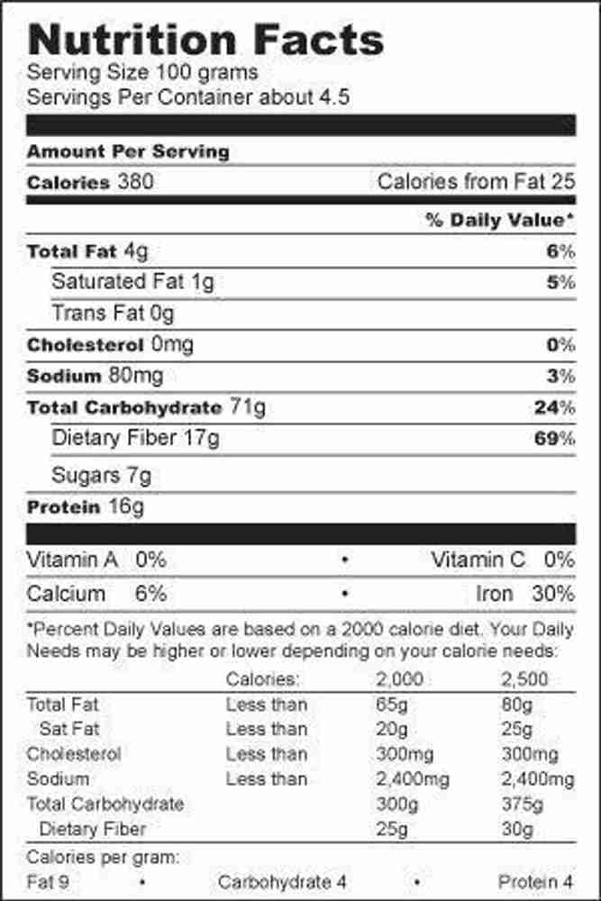 Barley Nutritional Value Of Black