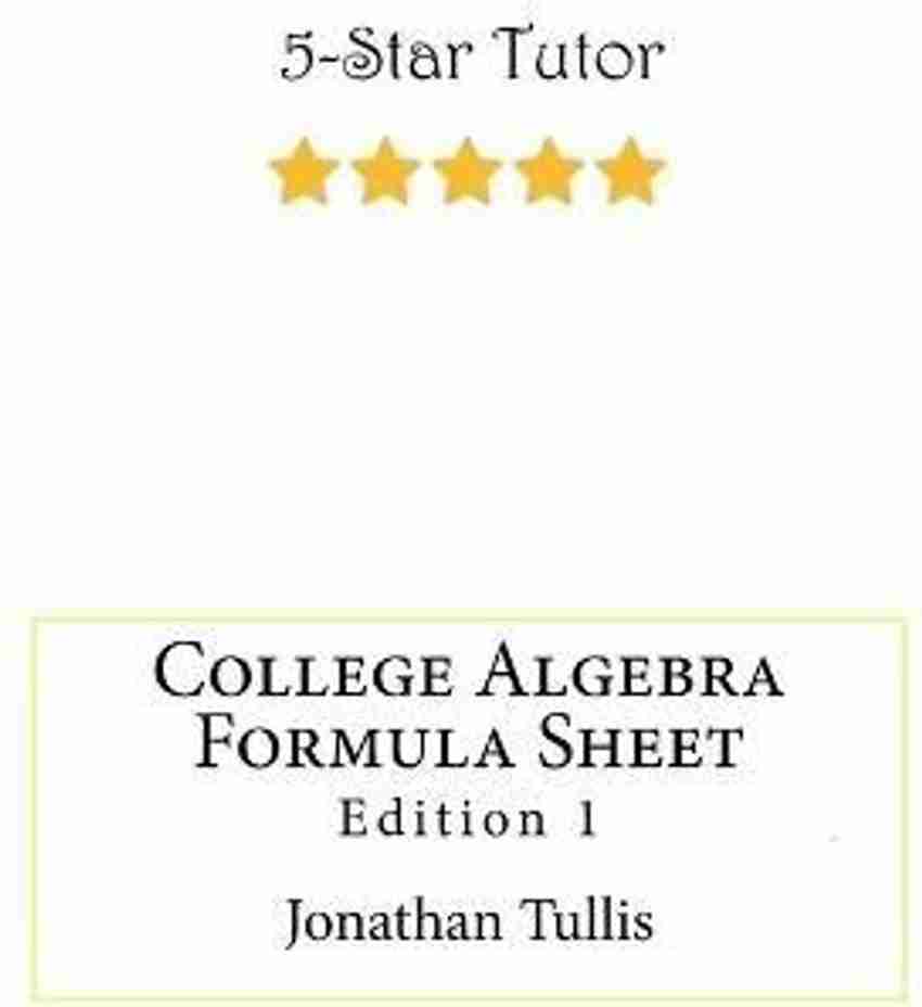 College Algebra Formula Sheet