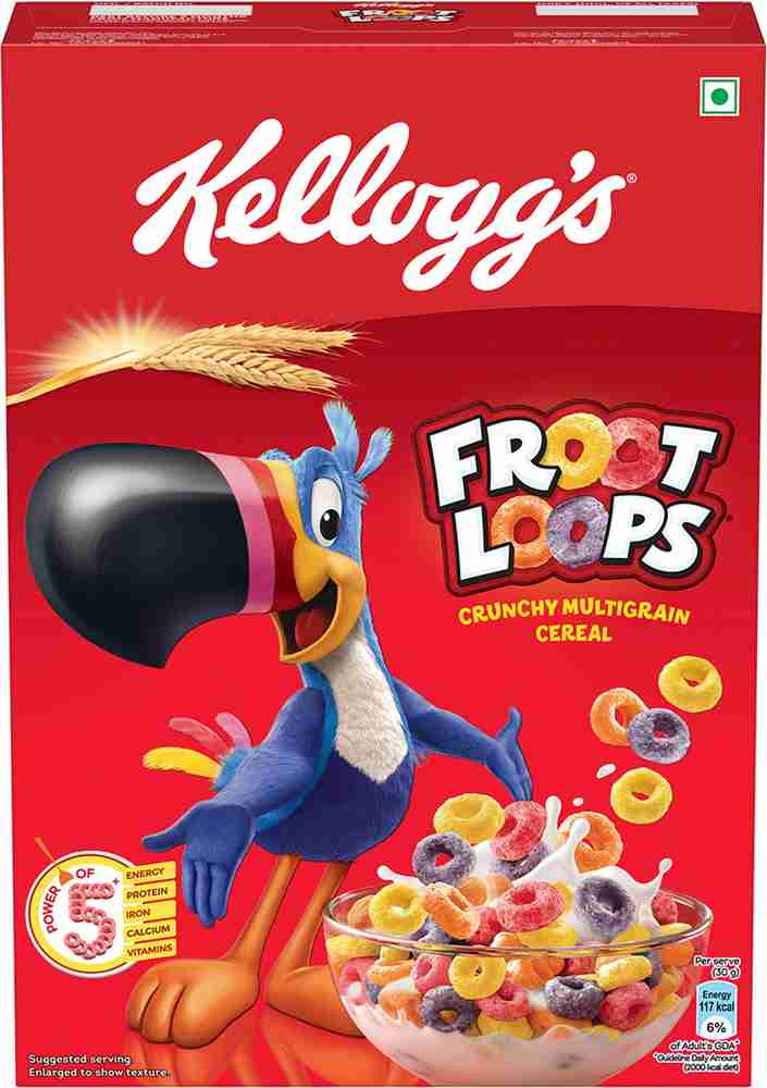 Kelloggs Froot Loops Cold Breakfast Cereal Original Box