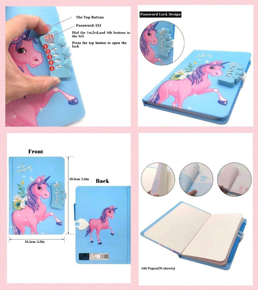 Diary With Lock Back