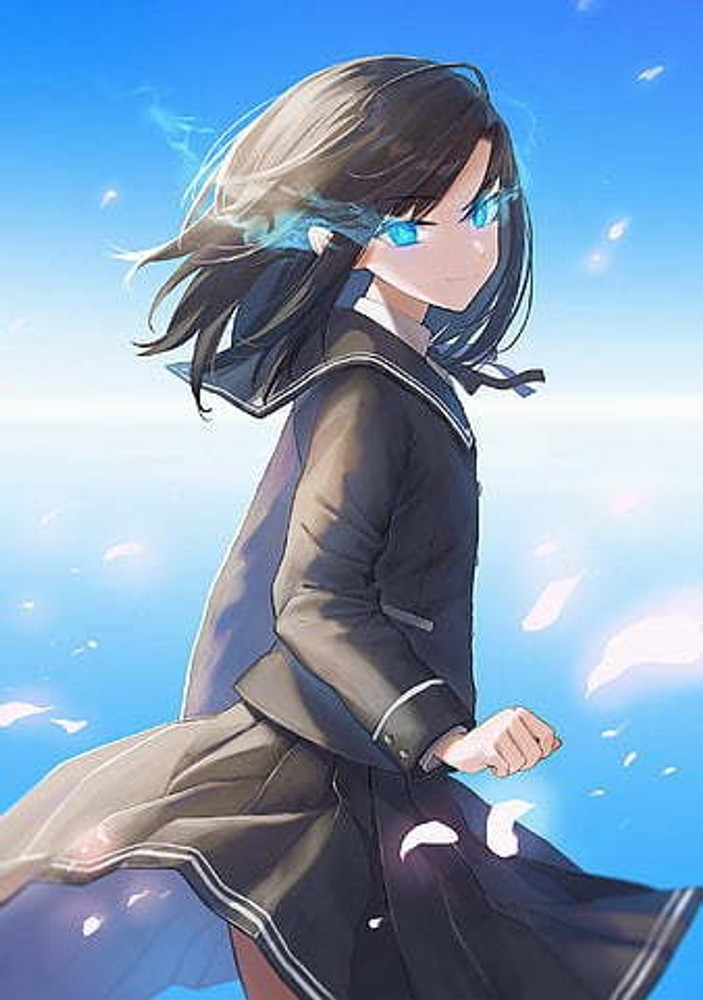 Anime Girl Looking Over Shoulder