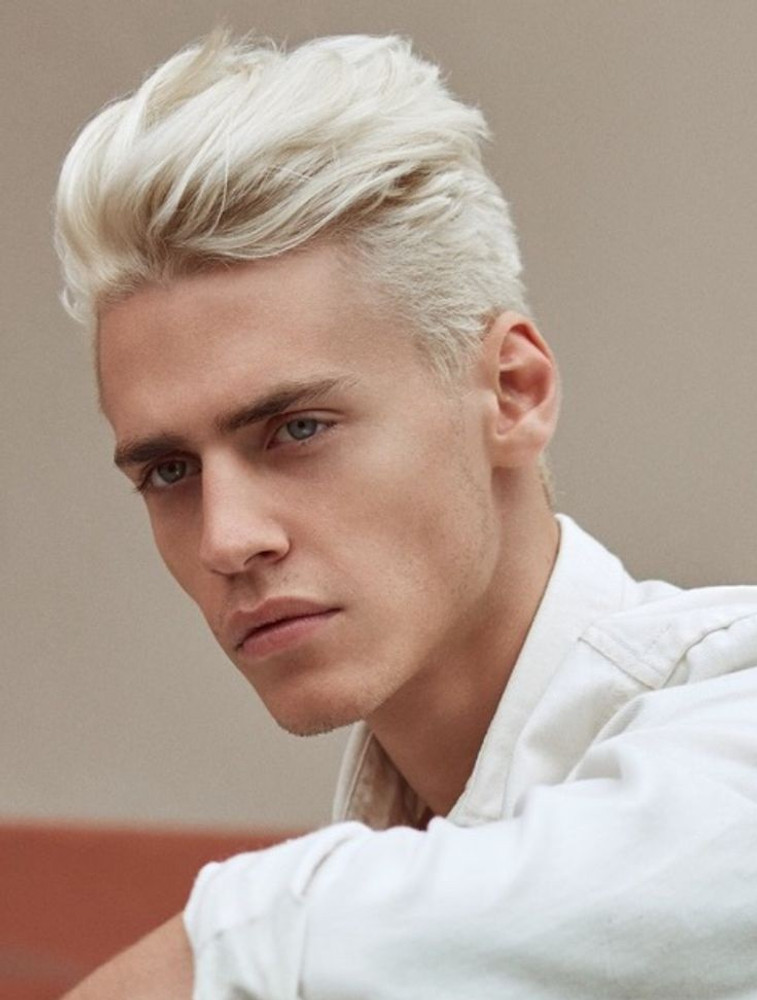Platinum White Hair Men