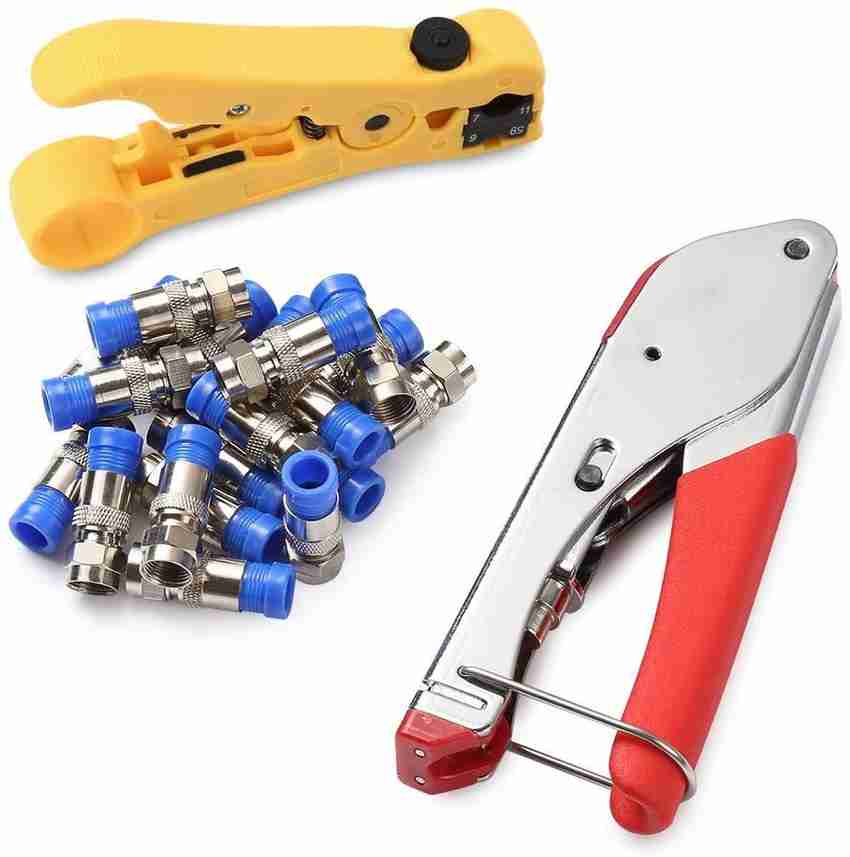 Coaxial Cable Crimper Coaxial Compression Tool Kit Wire, 42% OFF
