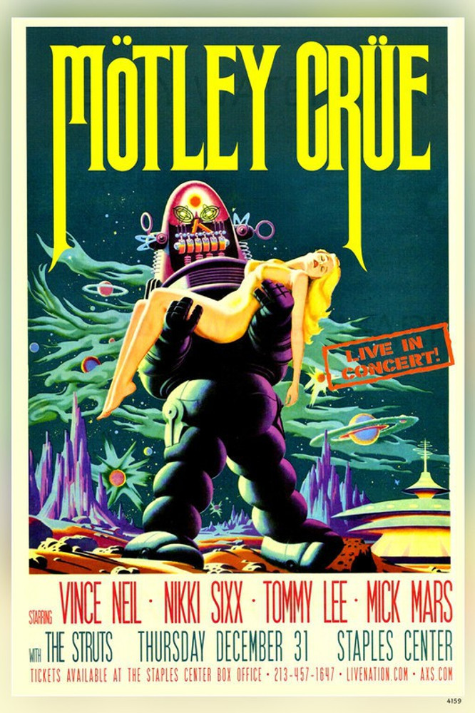 Motley Crue Final Tour Poster Cartoon