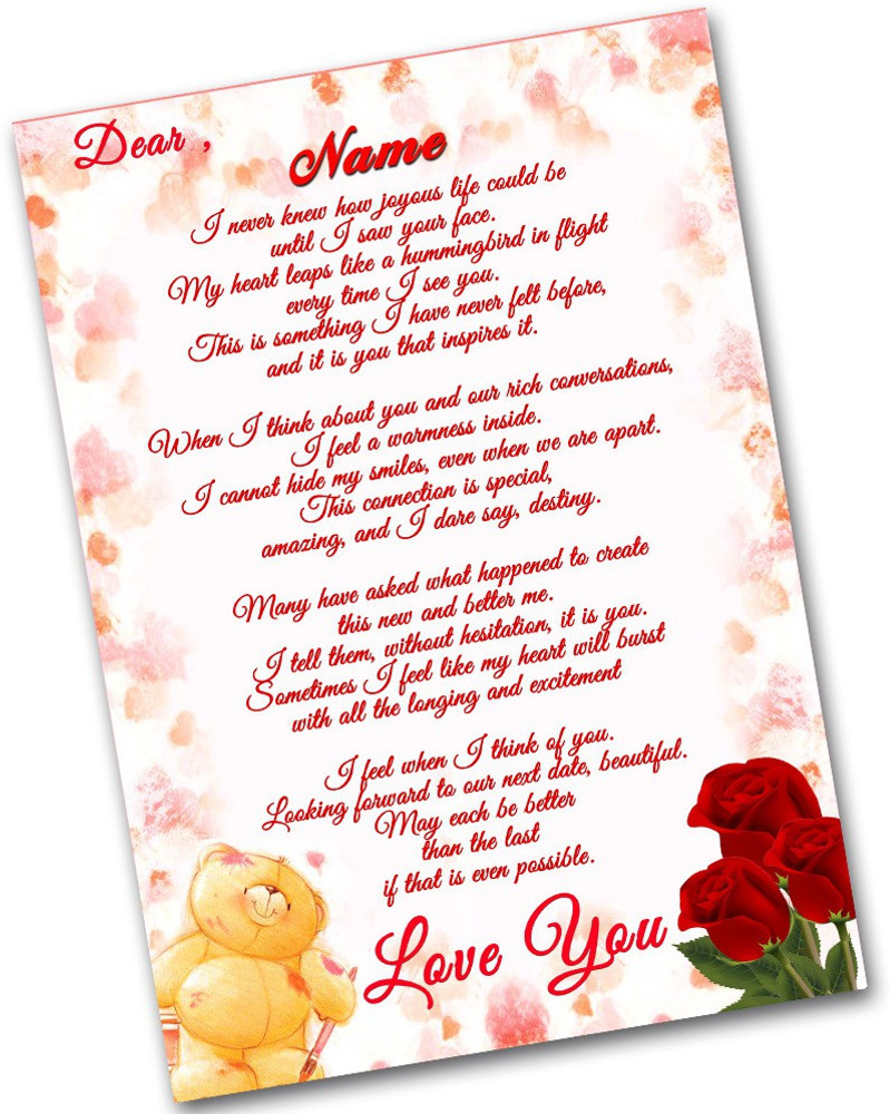 I Love You Pooja Letter
