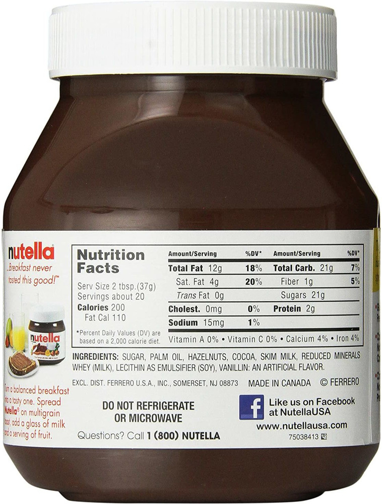 Nutella Nutrition Facts Canada | Besto Blog