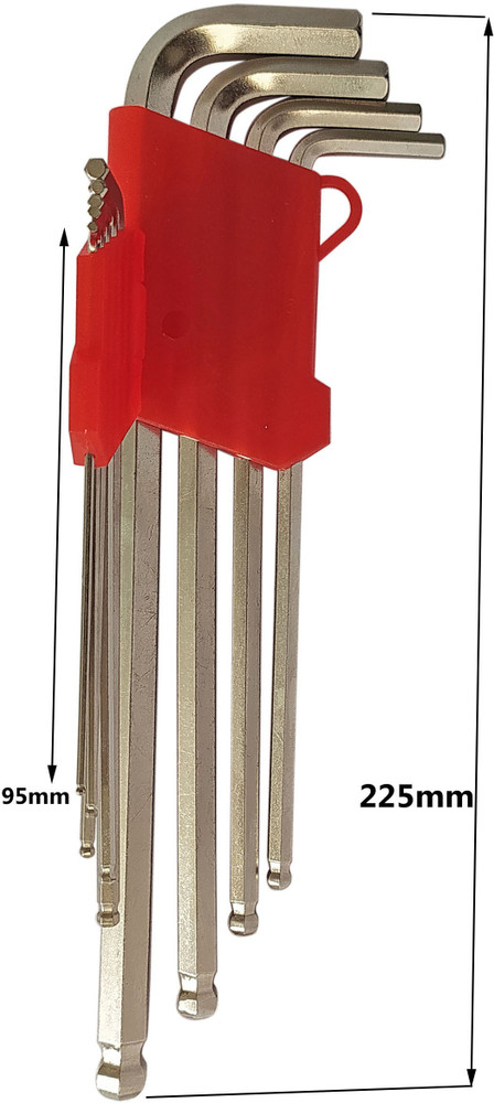 Inditrust Heavy Duty 9pc Silver Long Torx/Star Allen Key, 45% OFF