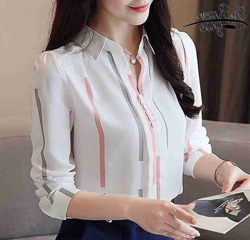 White Formal Shirts For Girls