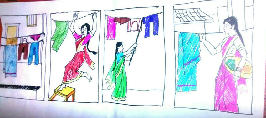 Holi Festival Memory Drawing