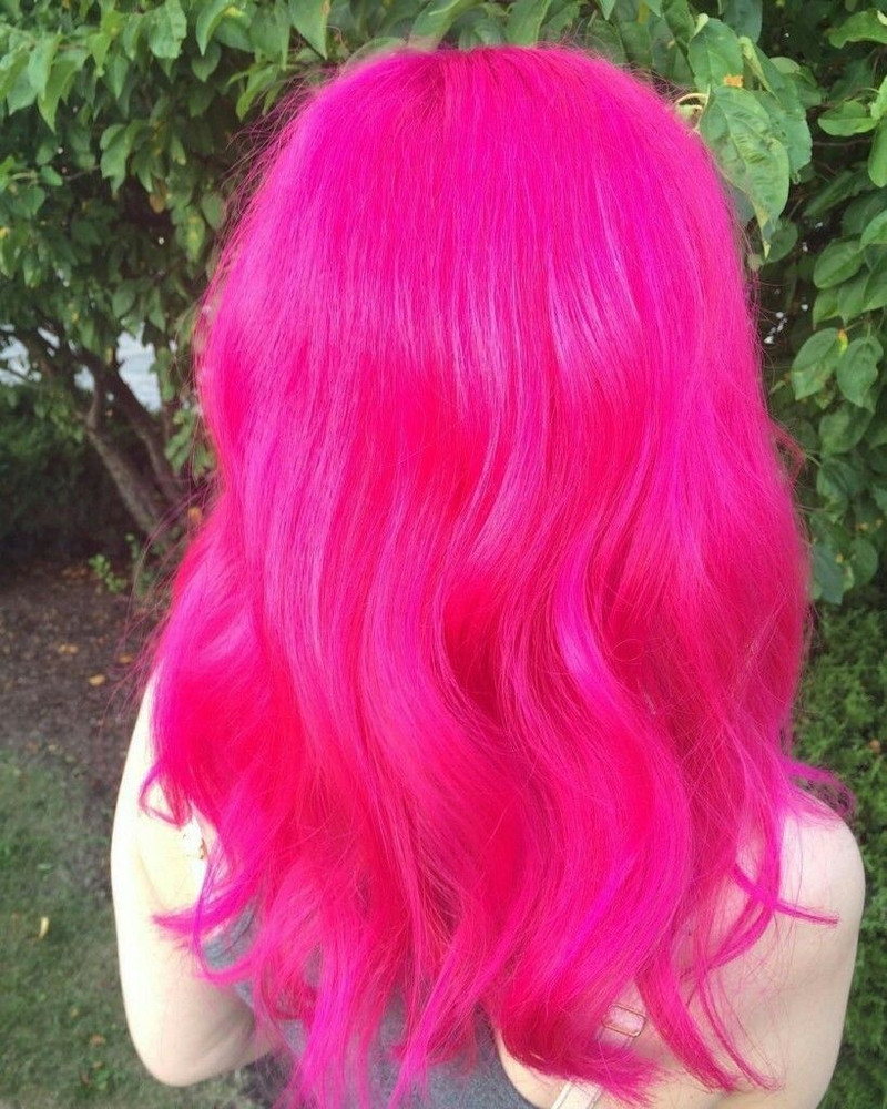 Hot Pink Color Hair