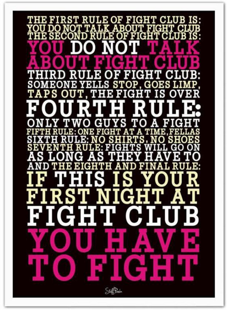 Fight Club Rules Poster