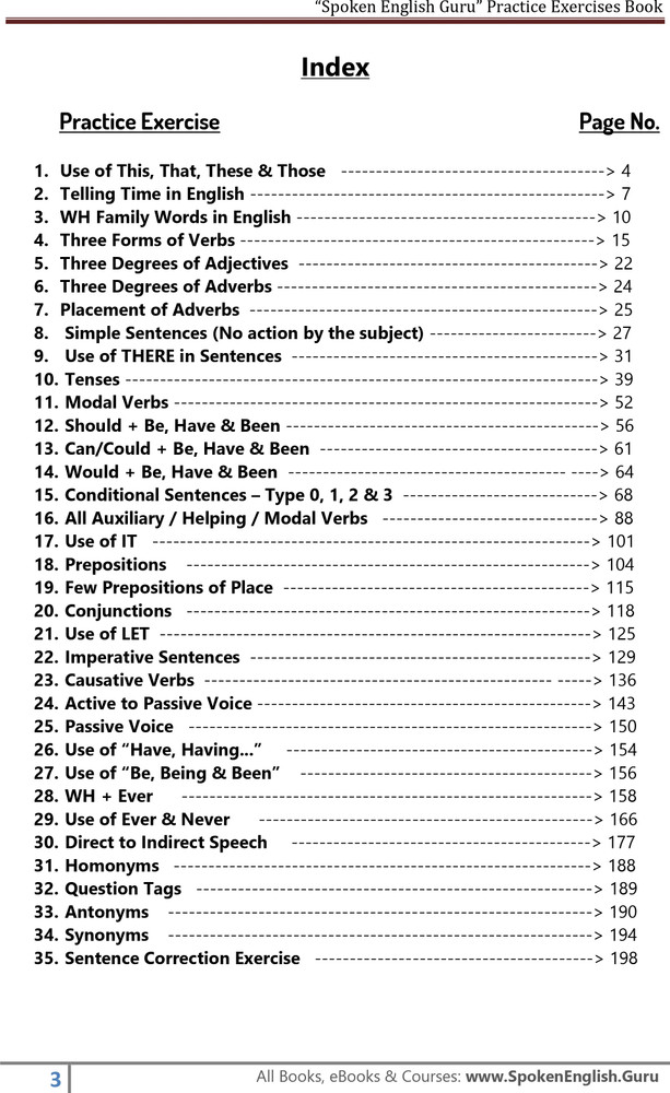 Spoken English Exercises