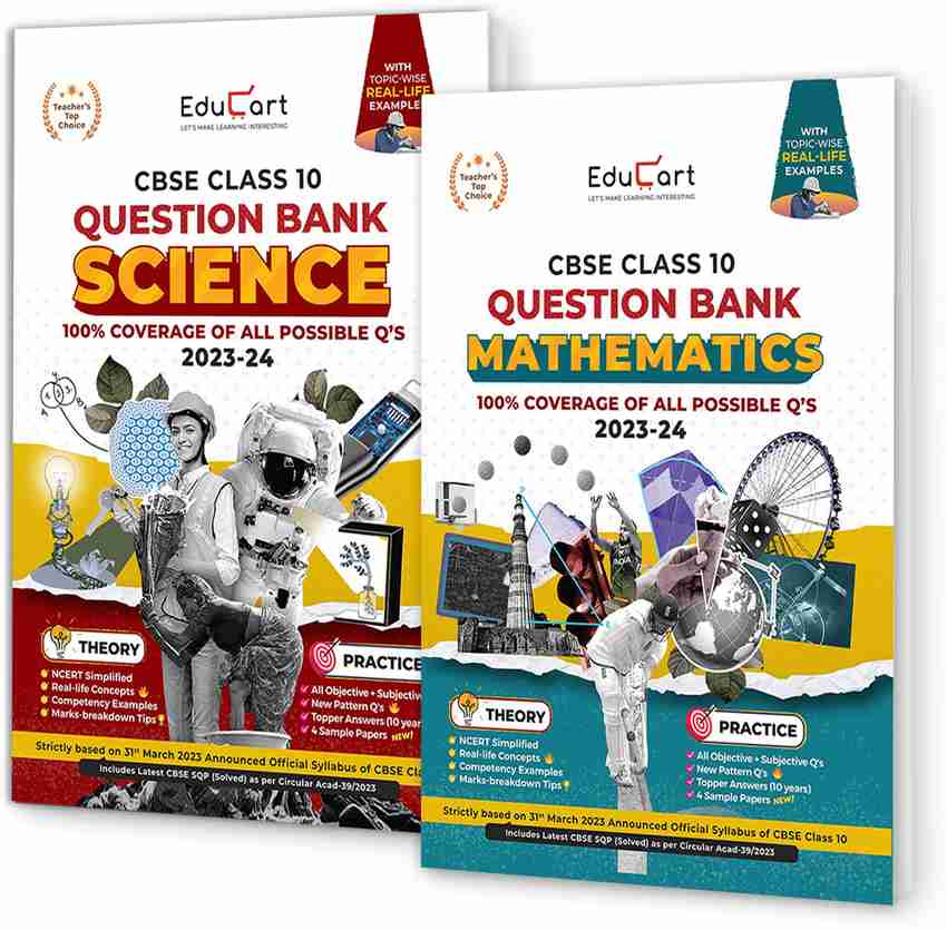 Educart CBSE Class 10 MATHEMATICS Question Bank 2023-24, 44% OFF