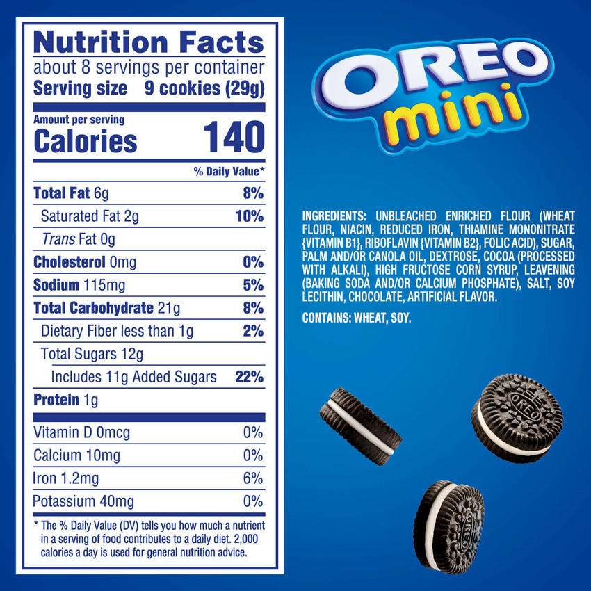 Mini Oreos Nutrition Facts - Home Alqu