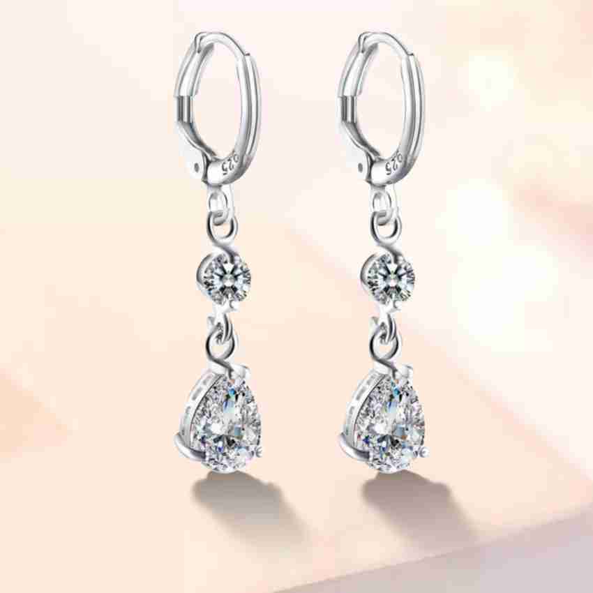 Gold Diamond Drop Earrings